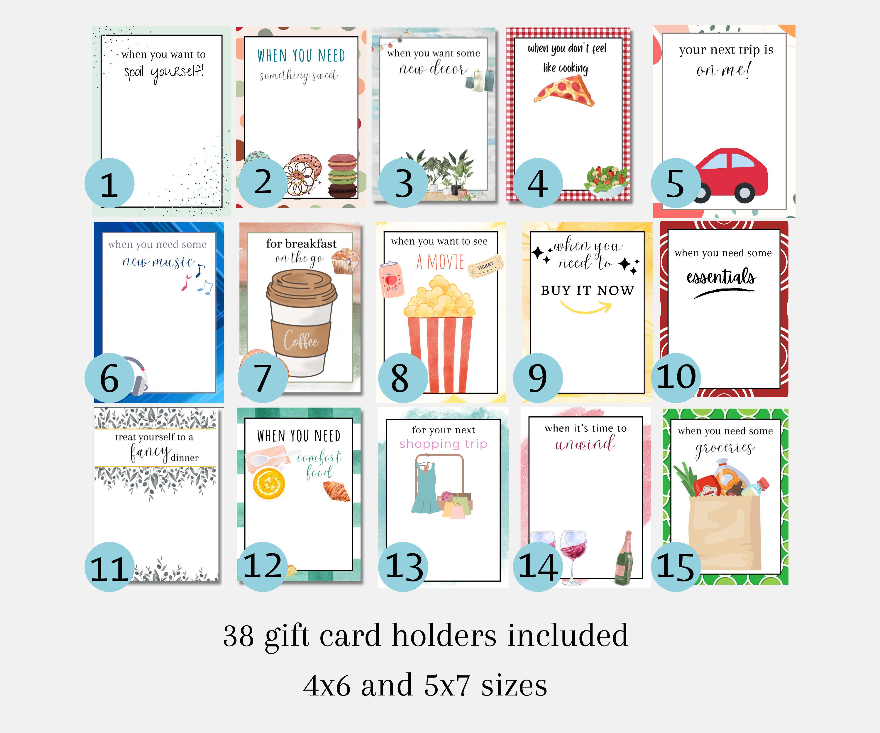 Gift Card Book for Dad, Printable Father's Day Gift Card Holder Book ...