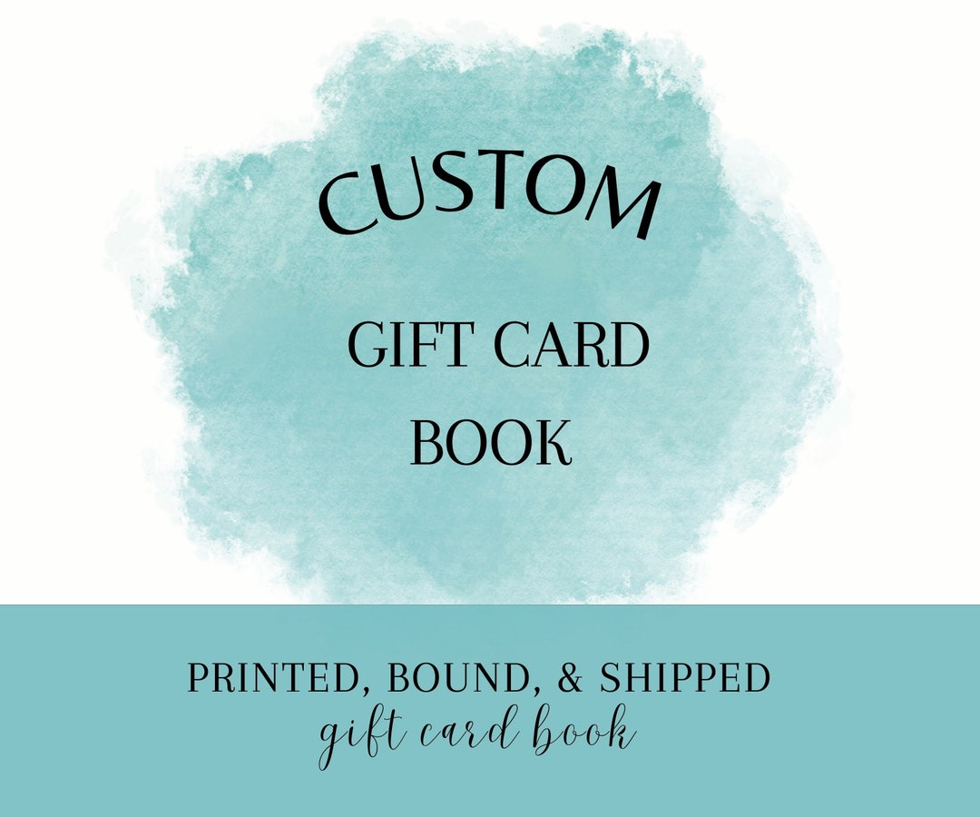 Custom Printed Gift Card Book, Gift for College Student, Birthday Gift ...