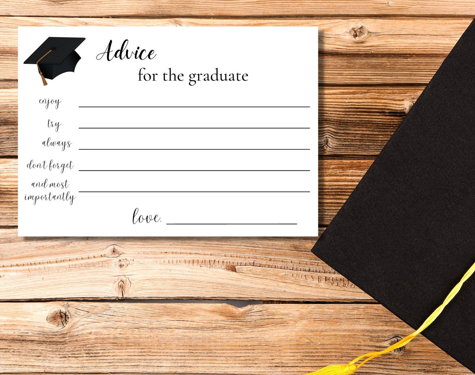 Graduation Advice Cards Printable, Graduation Party Ideas for Him, High ...