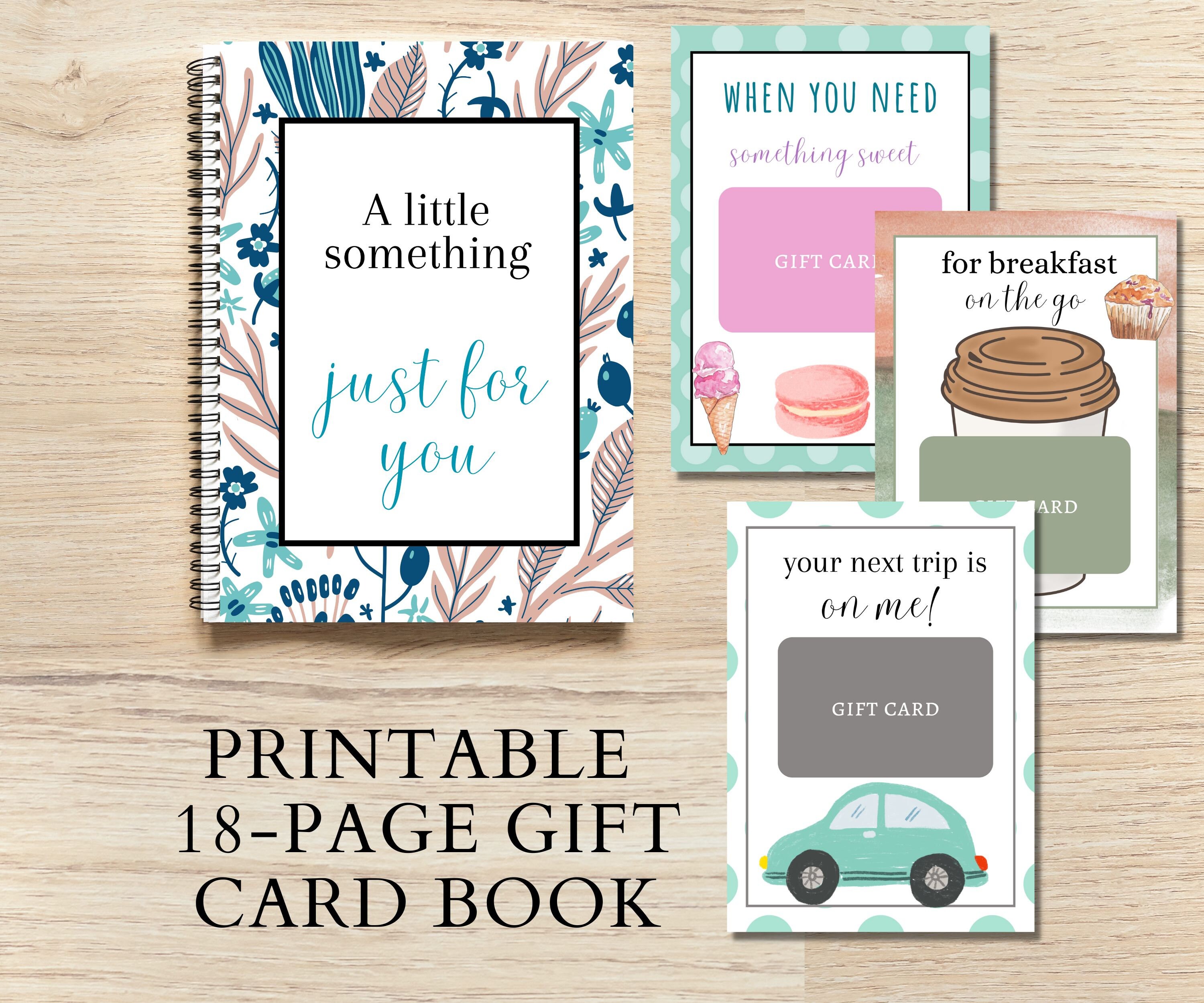 Printable Gift Card Book, Retirement Gift Card Book, Gift Card Photo ...