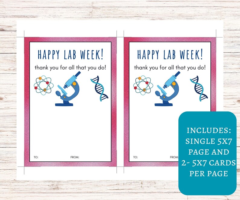 Lab Week 2024, Printable Gift Card Holder, the Lab is Everything ...