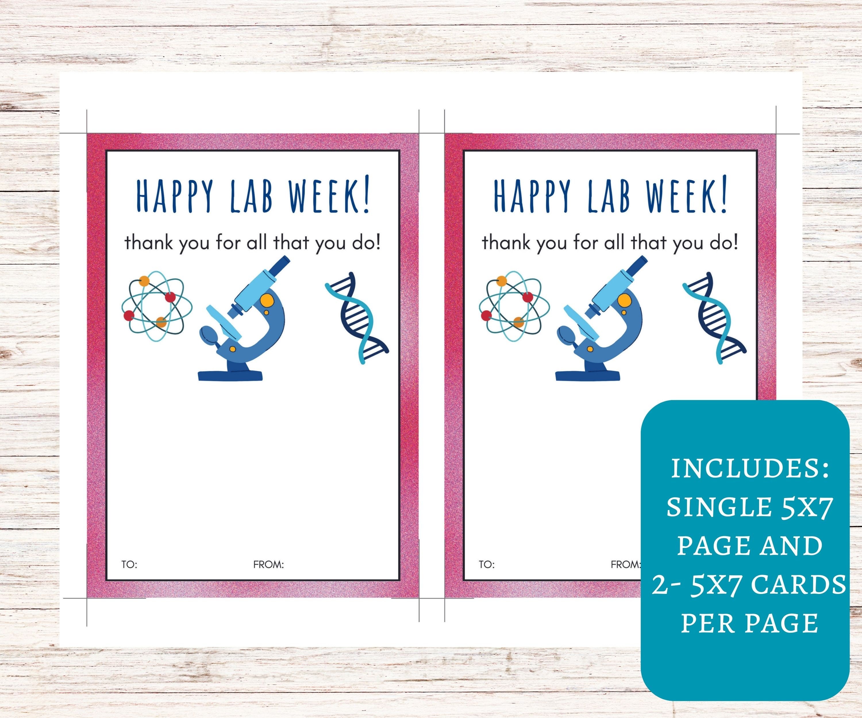 Lab Week 2024, Printable Gift Card Holder, the Lab is Everything ...