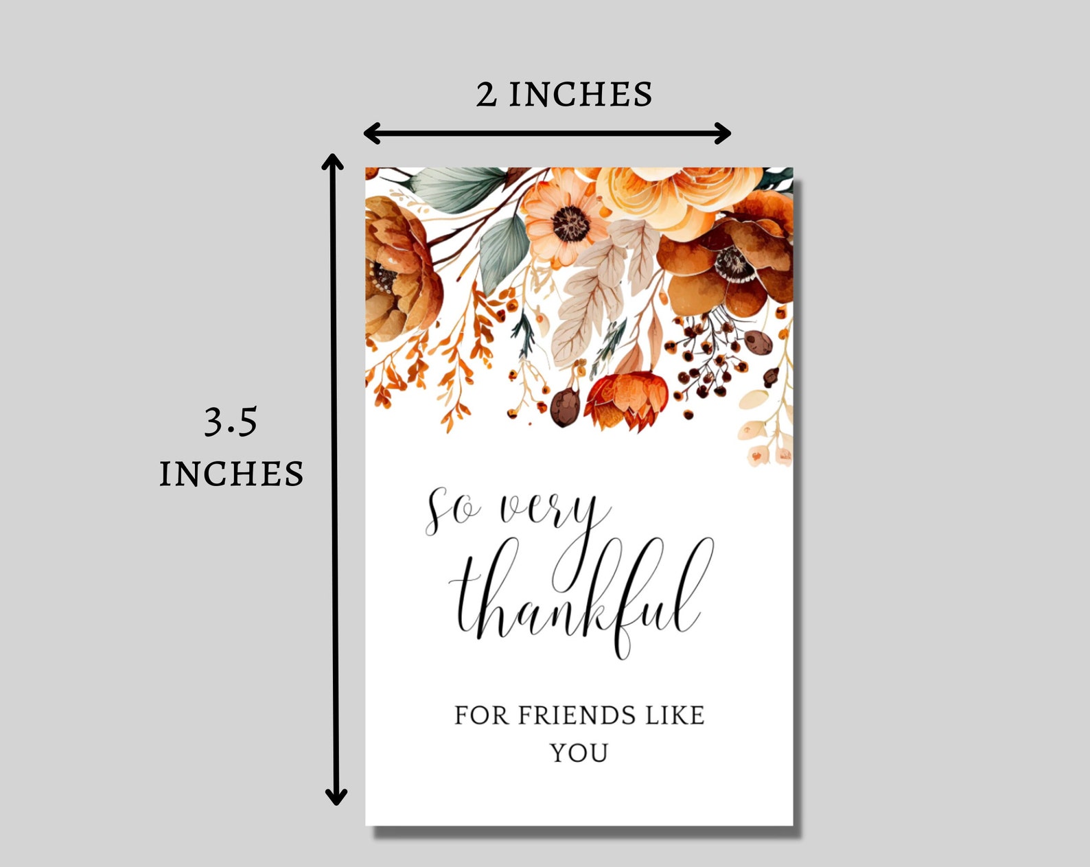 Thanksgiving Gift for Friend Thankful for You Gift Tag - Etsy