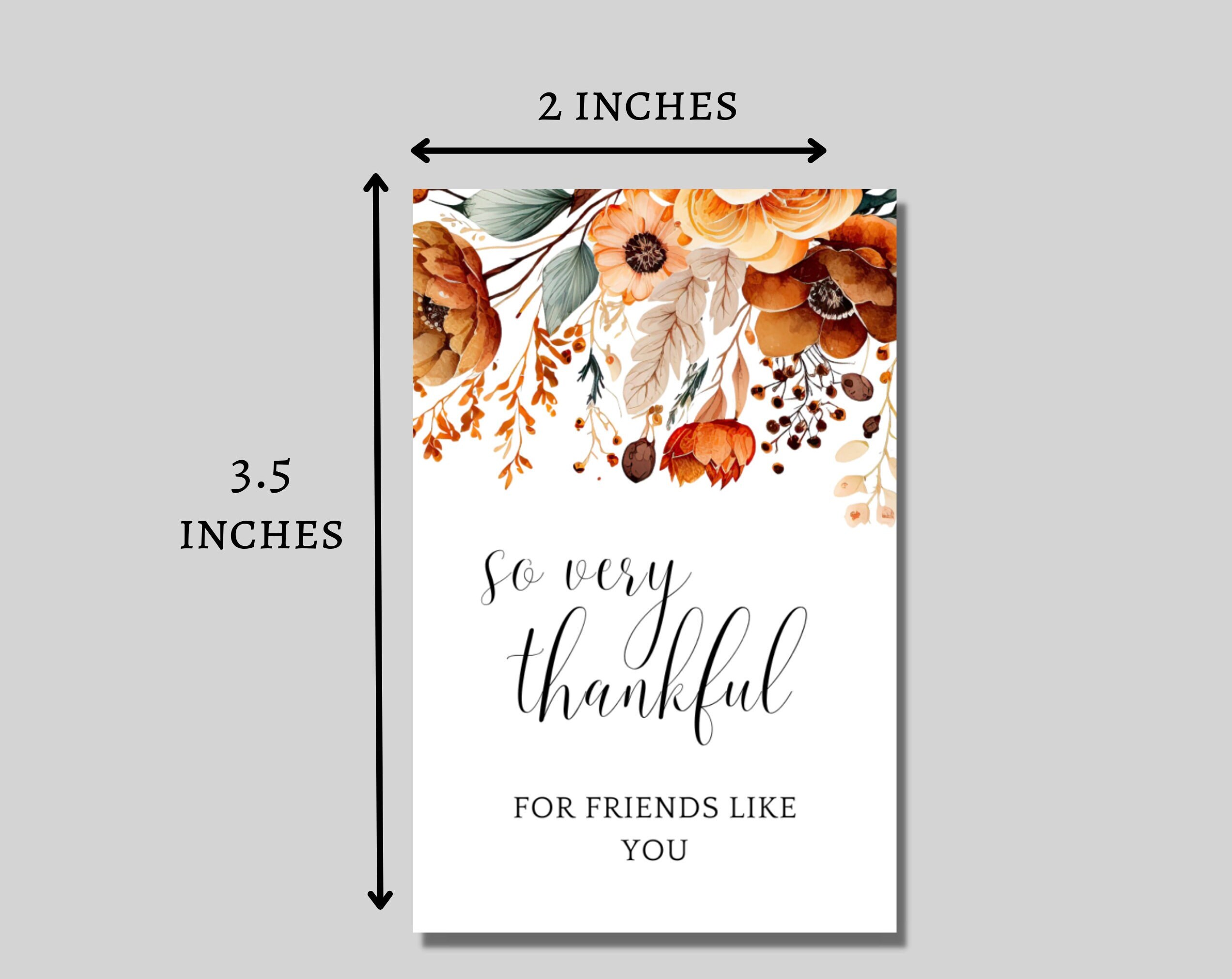Thanksgiving Gift for Friend Thankful for You Gift Tag - Etsy