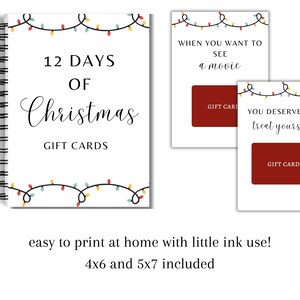 Christmas Gift Card Book, Christmas Gift for Teenager, Gift Card Advent ...