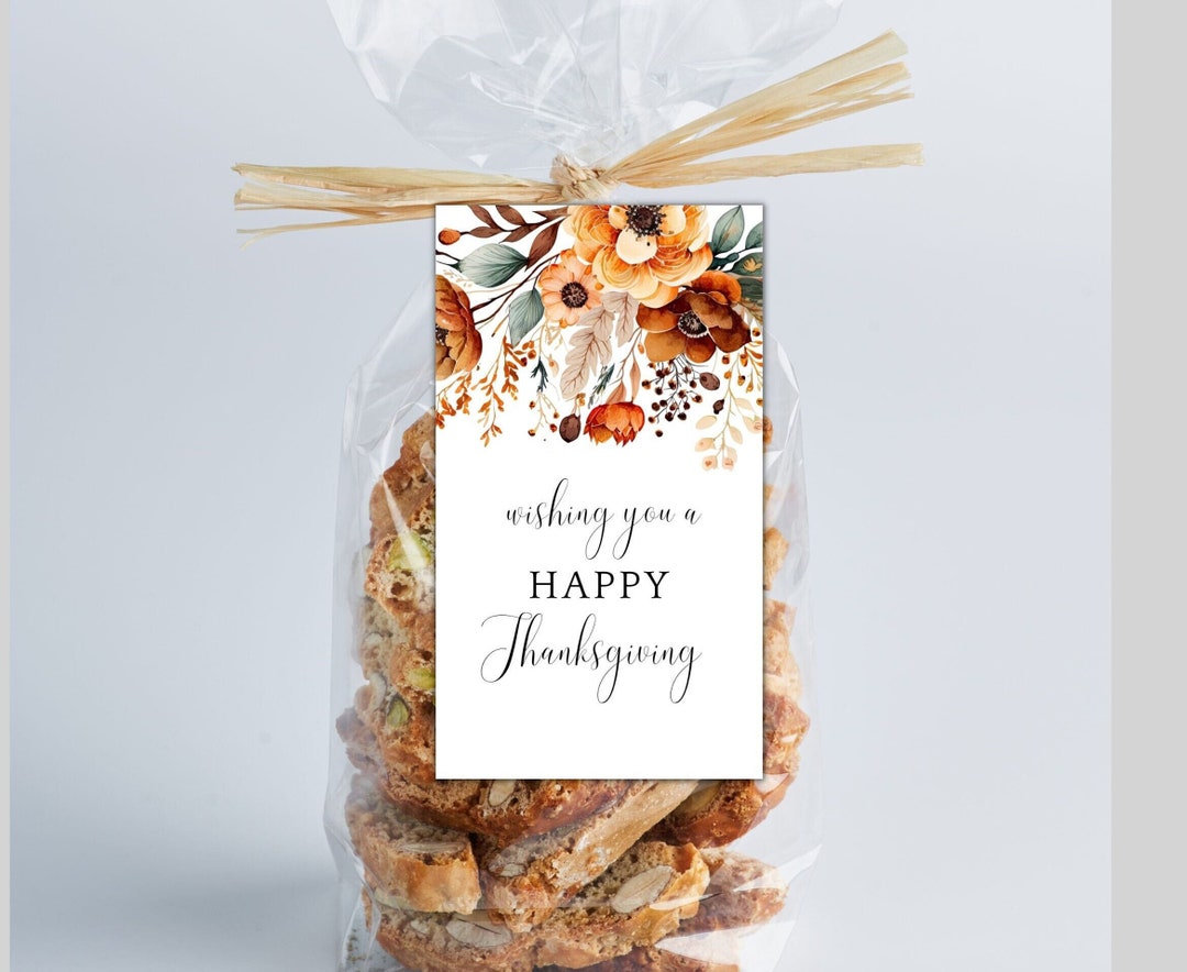 Thanksgiving Cookie Card, Teacher Gift Tag Fall, Fall Treat Bag Tag ...