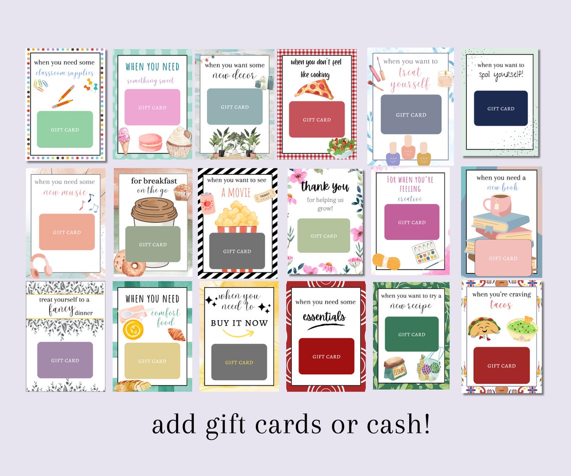 Teacher Gift Card Book, End of Year Gift for Teacher, Teacher ...