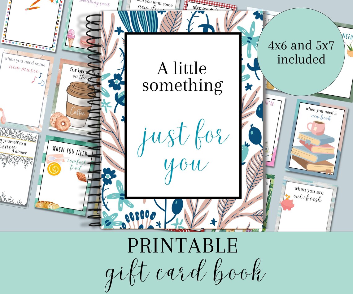 Printable Gift Card Book, Retirement Gift Card Book, Gift Card Photo ...