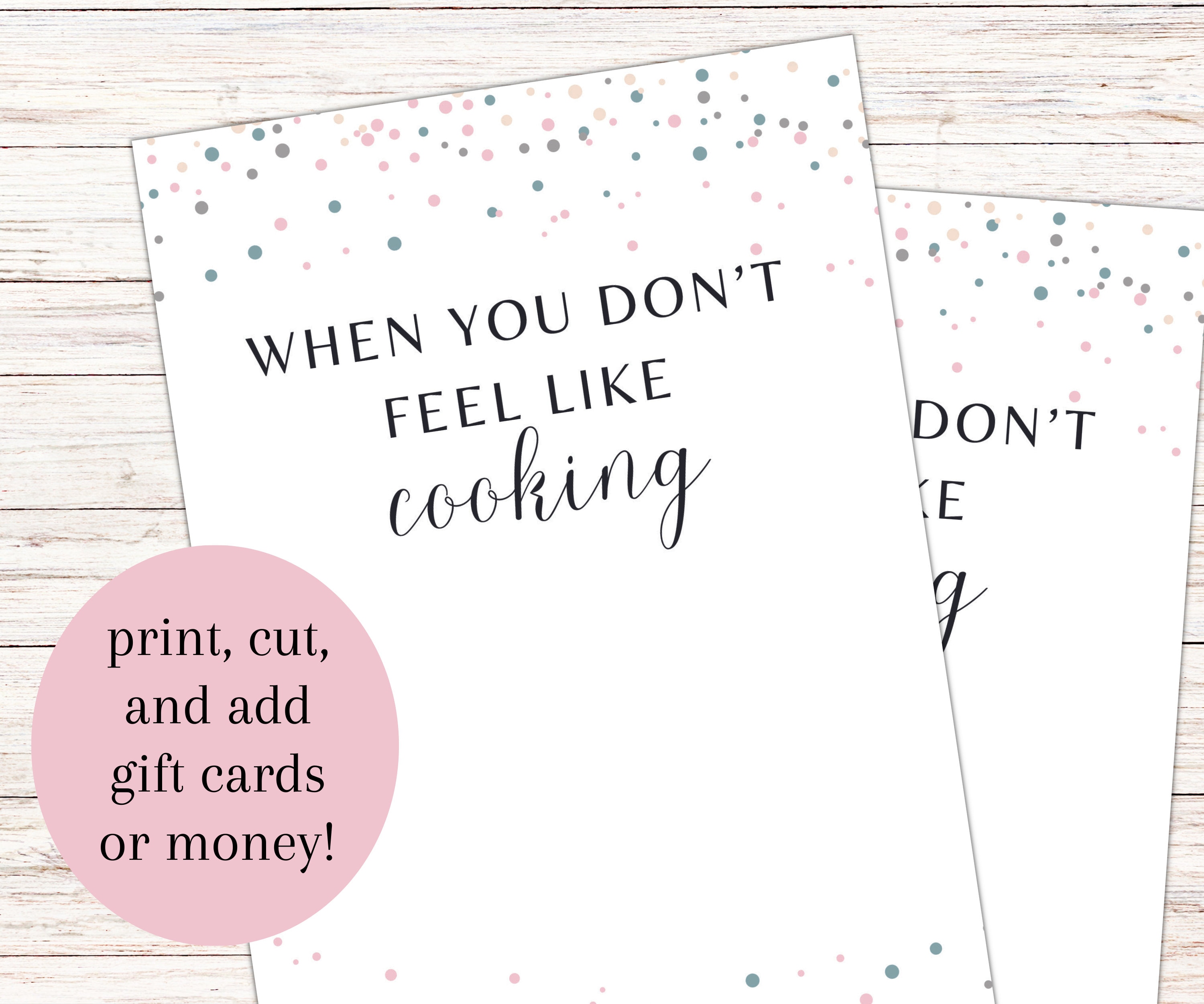 Printable Gift Card Book, Mother's Day Gift, New Mom Gift, Birthday ...