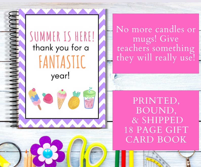 Teacher Gift Card Book, End of Year Gift for Teacher, Teacher ...