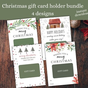Christmas Gift Card Holder Bundle, Teacher Gift Card, Yankee Swap Gift ...