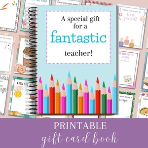 Retirement Gift for Teacher, Teacher Gift Card Book, Teacher ...