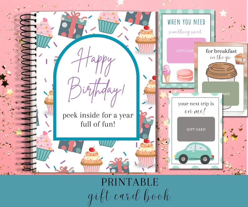 Printable Birthday Gift Card Book, 18th Birthday Gift for Girl ...