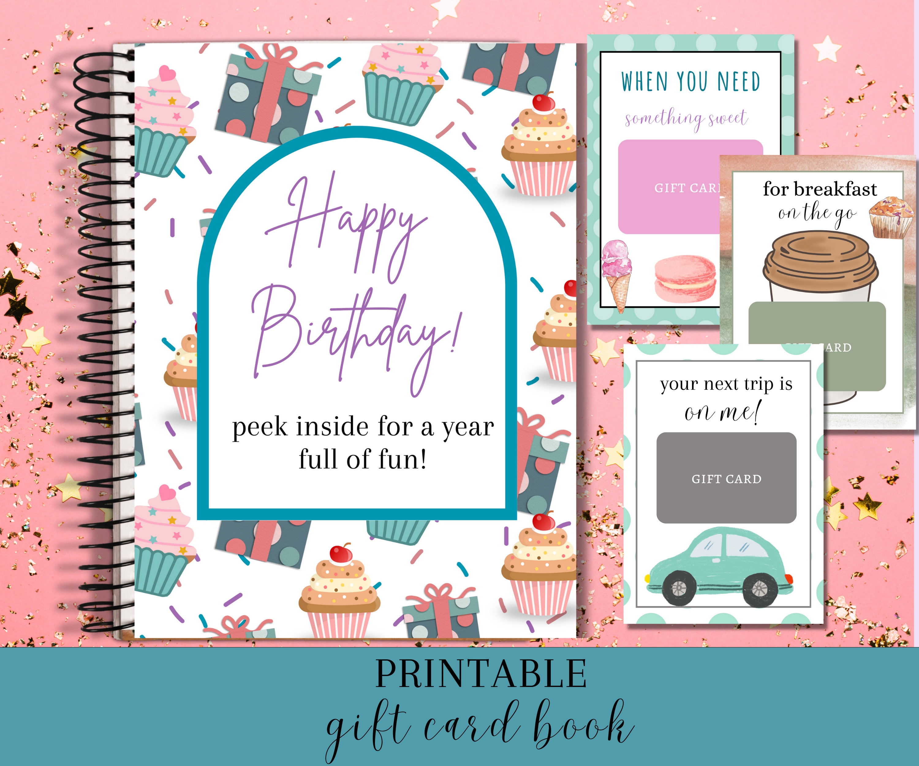 Printable Birthday Gift Card Book, 18th Birthday Gift for Girl ...