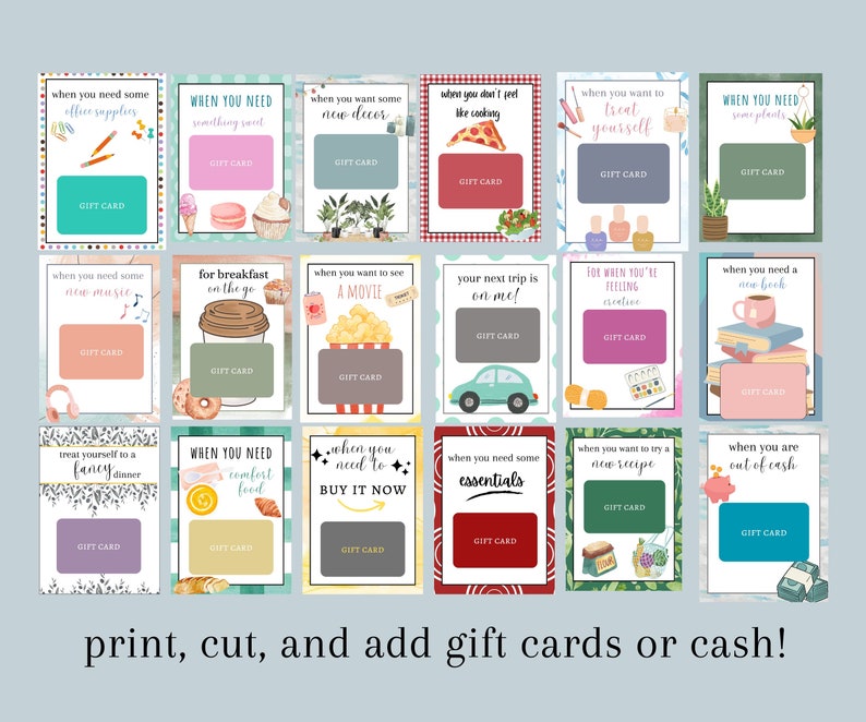 Printable Gift Card Book, Retirement Gift Card Book, Gift Card Photo ...