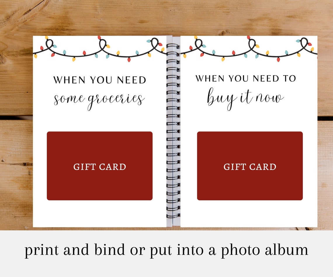 Christmas Gift Card Book, Christmas Gift for Teenager, Gift Card Advent ...