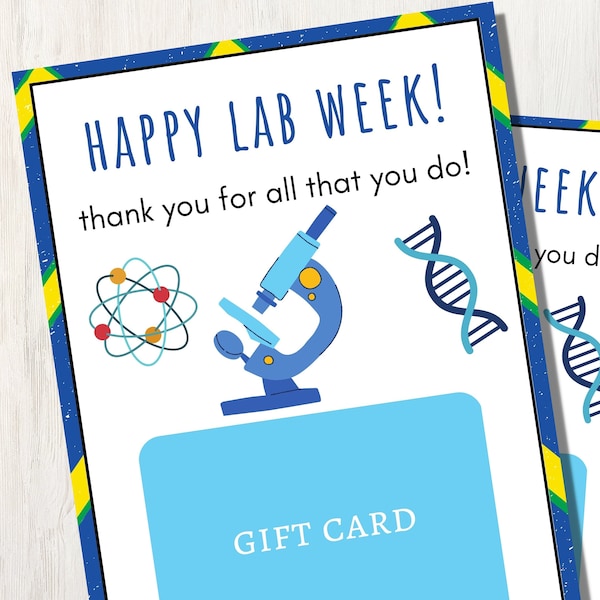 Lab Week Thank You Card - Etsy