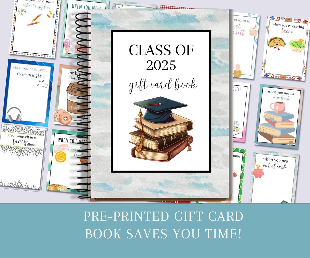 Graduation Gift Card Book, High School Graduation Gift, College ...