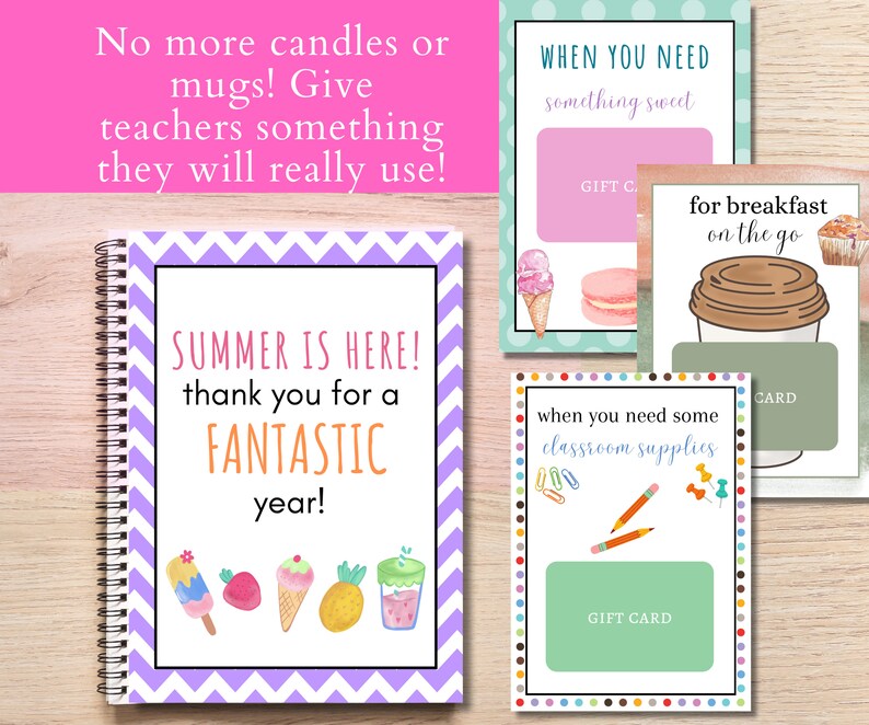 Teacher Gift Card Book, End of Year Gift for Teacher, Teacher ...