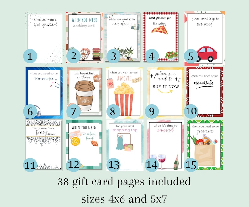 Printable Gift Card Book, Birthday Gift Card Book, Mother's Day Gift ...