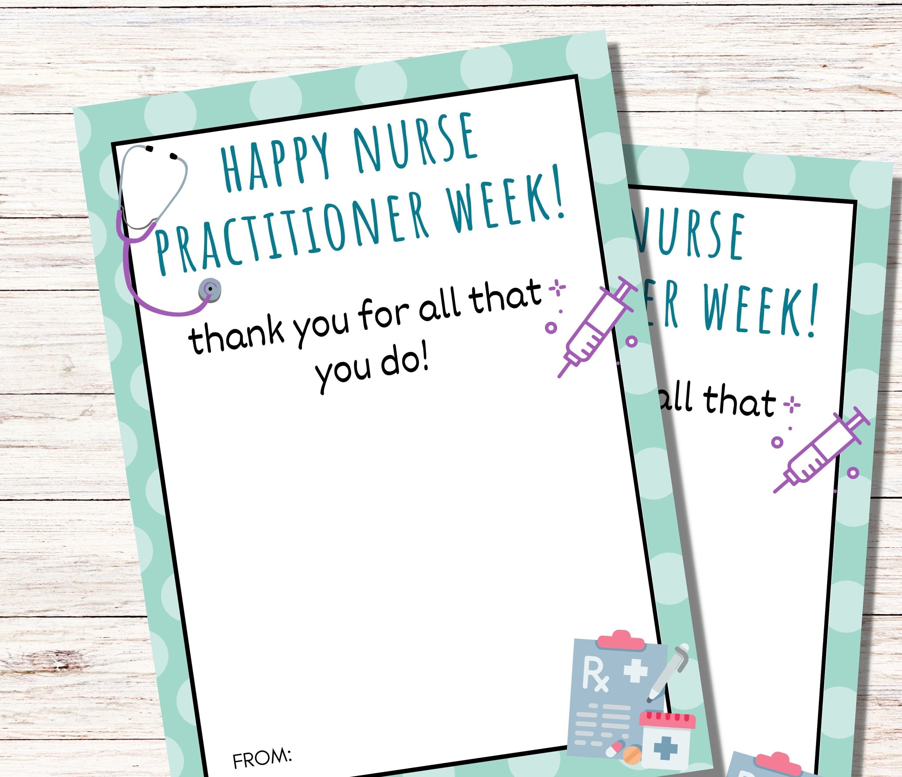 Happy Nurse Practitioner Week, Printable Gift Card Holder, NP Week Gift ...