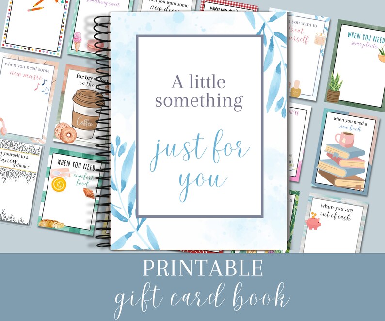 Printable Gift Card Book, Gift Card Photo Album, Mother's Day Gift From ...