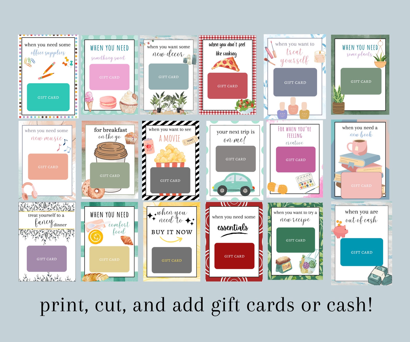 Printable Gift Card Book, Gift Card Photo Album, Mother's Day Gift From ...