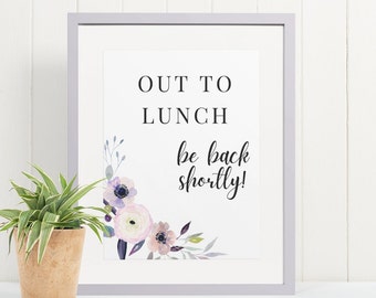 Out for Lunch Desk Sign - Etsy
