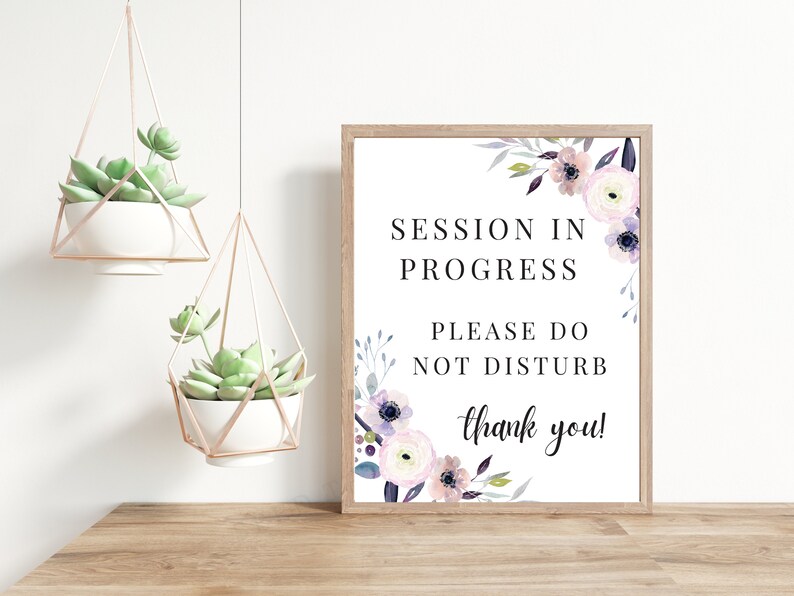 Session in Progress Door Sign Printable, Please Do Not Disturb Sign ...