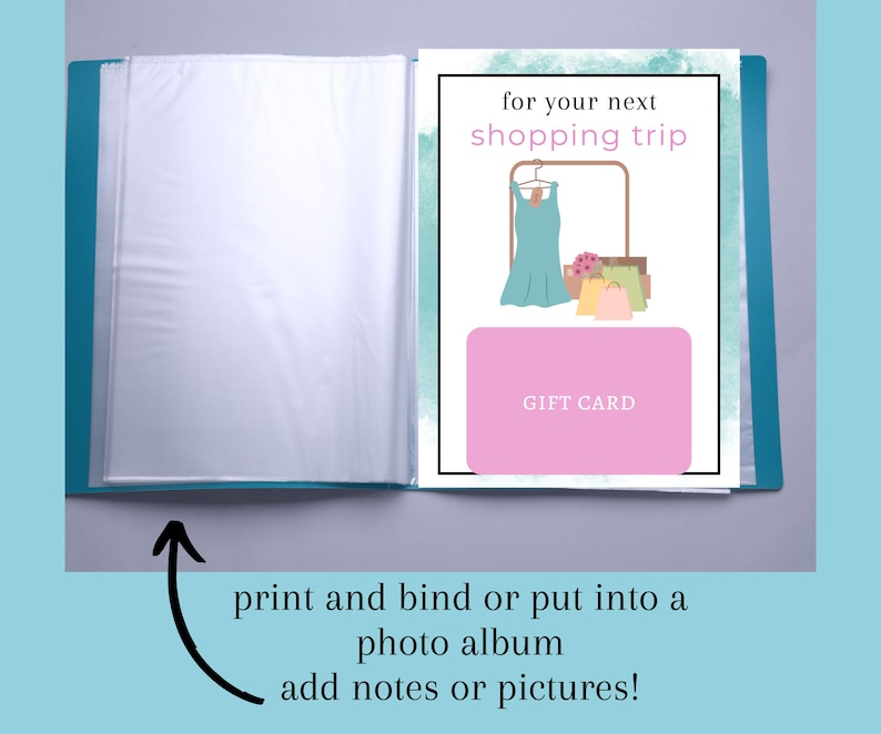 Printable Gift Card Book, Birthday Gift Card Book, Mother's Day Gift ...