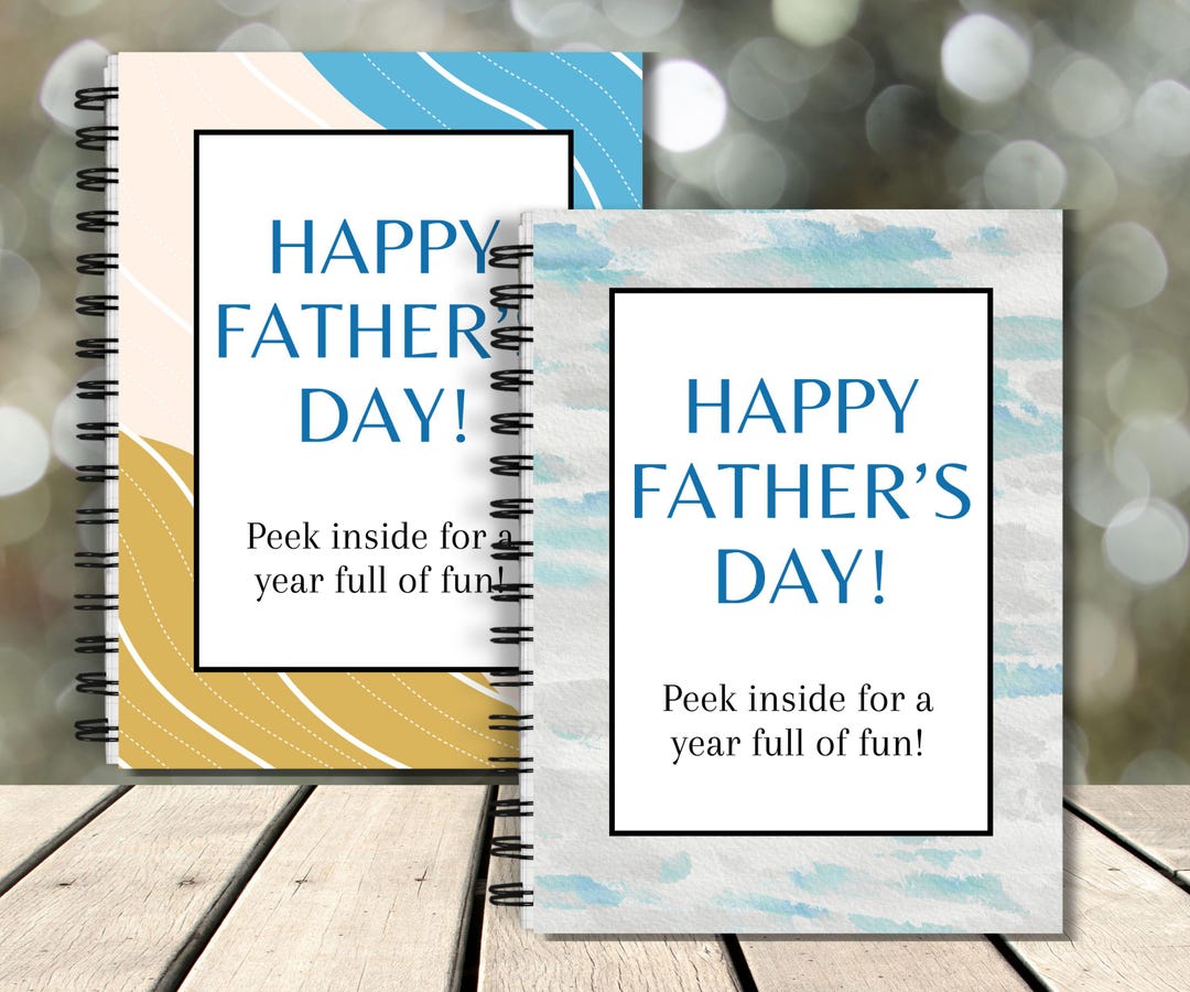 Father's Day Gift Card Book, Printable Gift Card Book, Gift for Husband ...