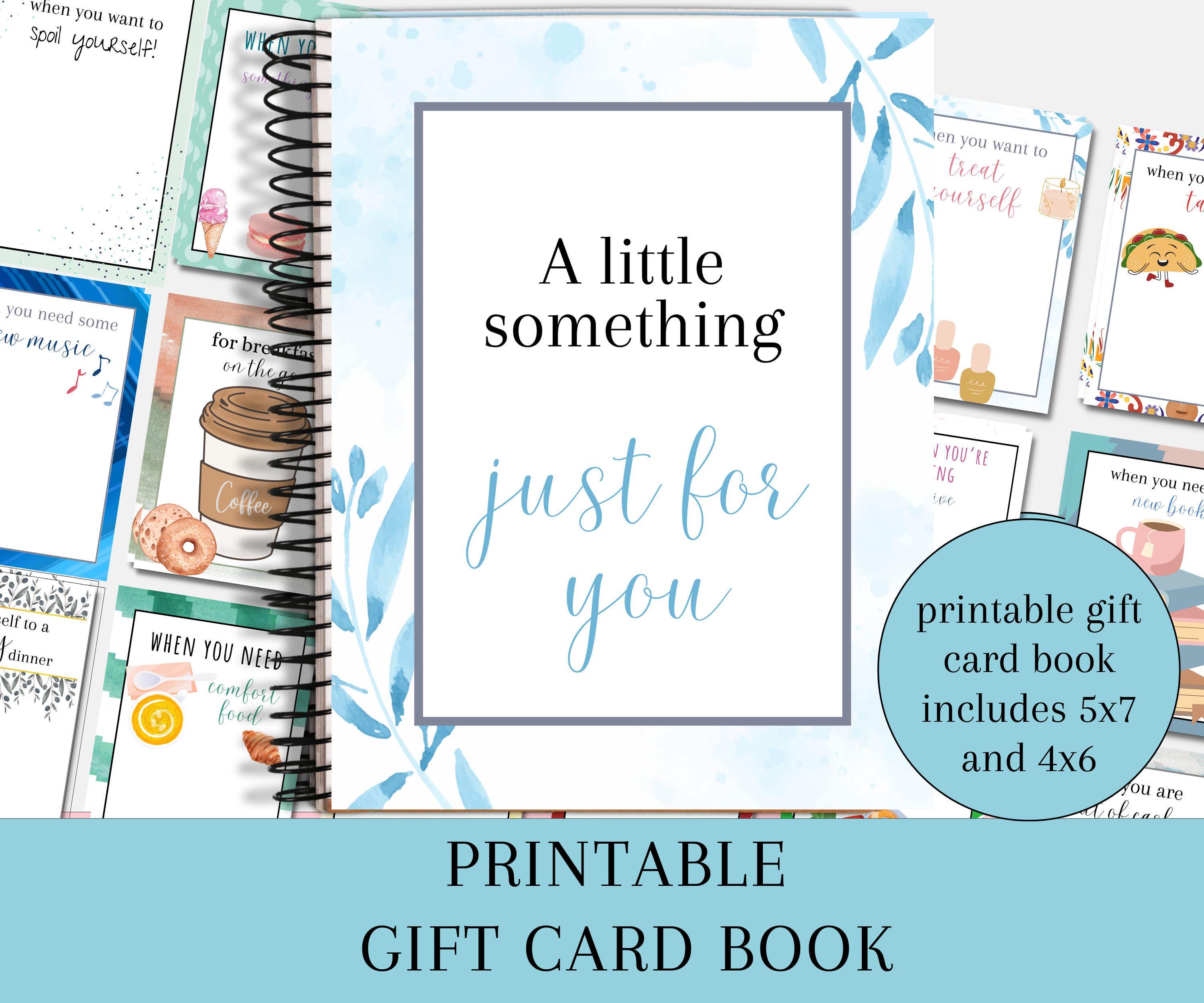 Printable Gift Card Book, Birthday Gift Card Book, Mother's Day Gift ...