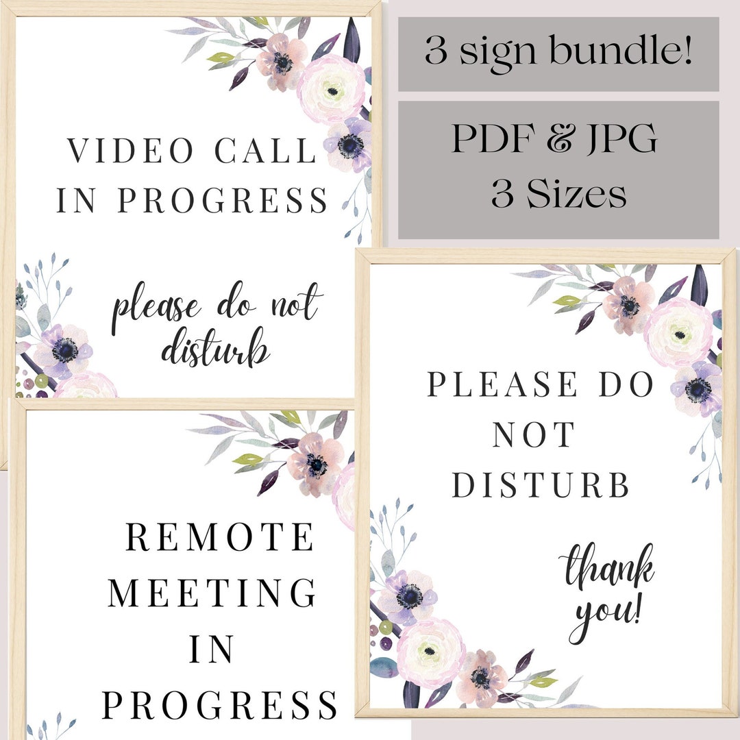 Do Not Disturb Office Sign Printable, Zoom Meeting Sign, in A Meeting ...