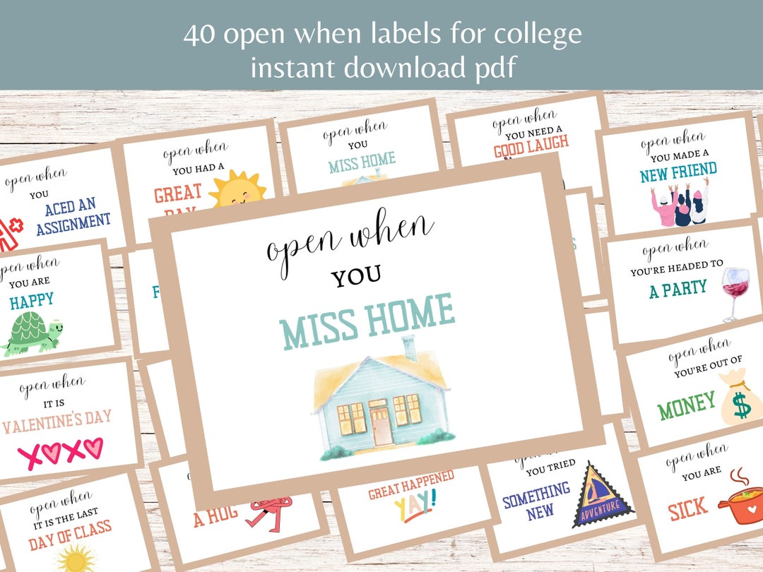 Open When Envelopes for College Student, Open When Letters, College ...
