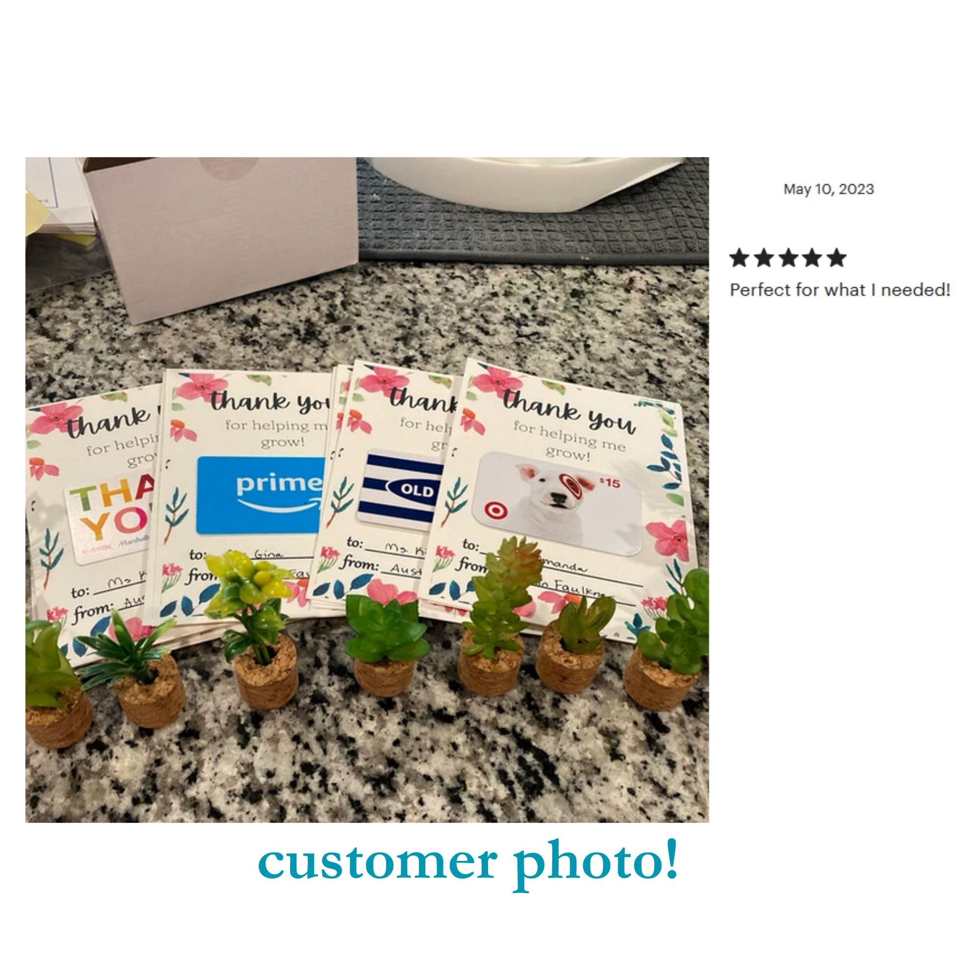 Teacher Gift Card Holder, Thank You for Helping Me Grow Printable ...