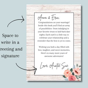 Wedding Gift Card Book, Gift Card Book for Newlyweds, Wedding Gift From ...