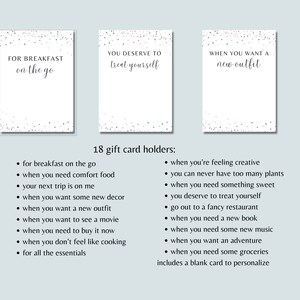 Printable Gift Card Book, Mother's Day Gift, New Mom Gift, Birthday ...
