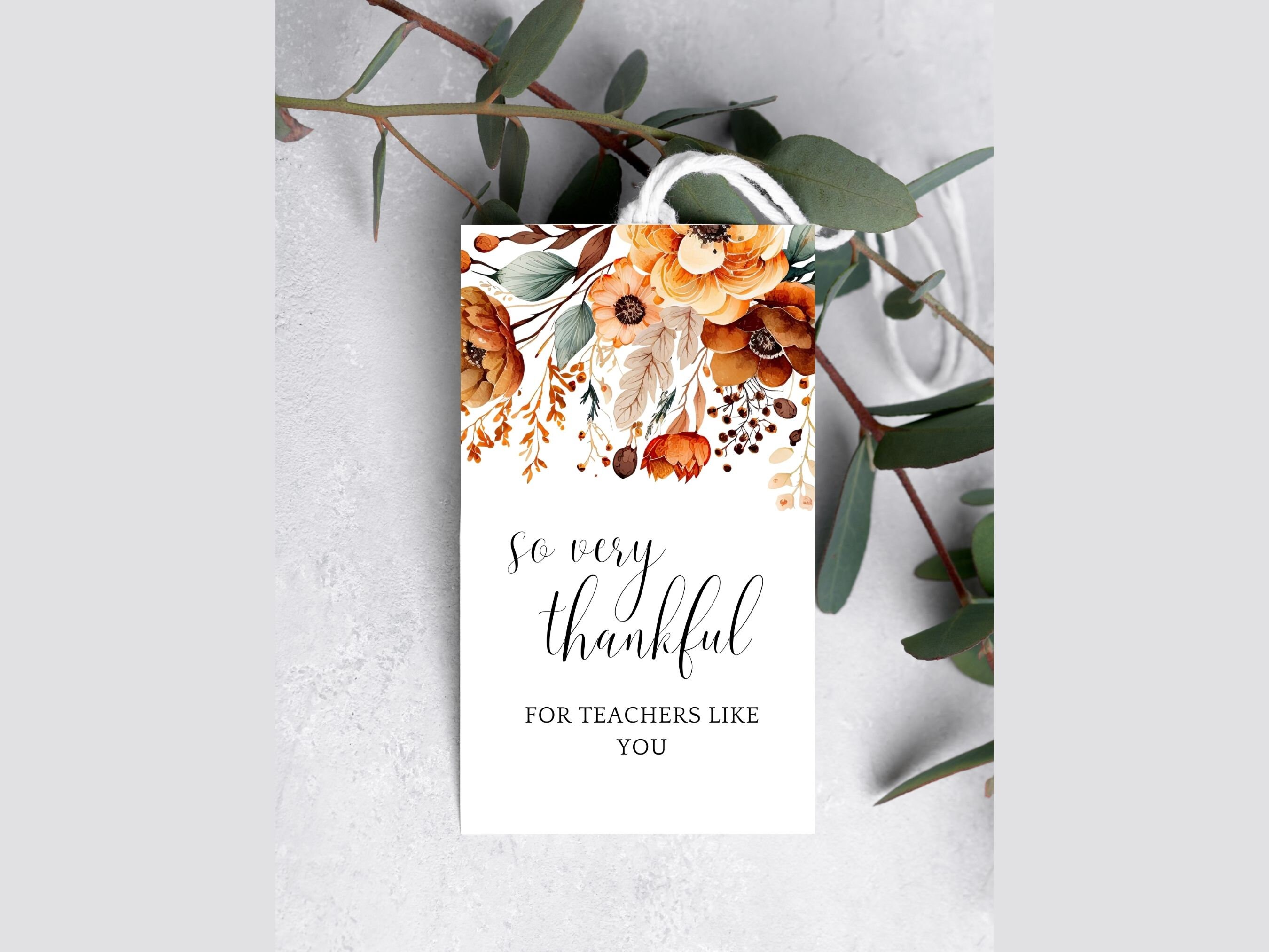 Thanksgiving Cookie Card Teacher Gift Tag Fall Fall Treat - Etsy