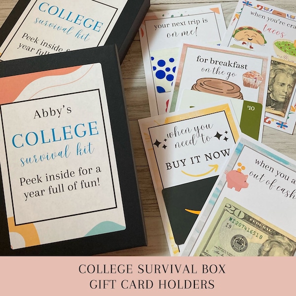 College Survival Notes Box - Etsy