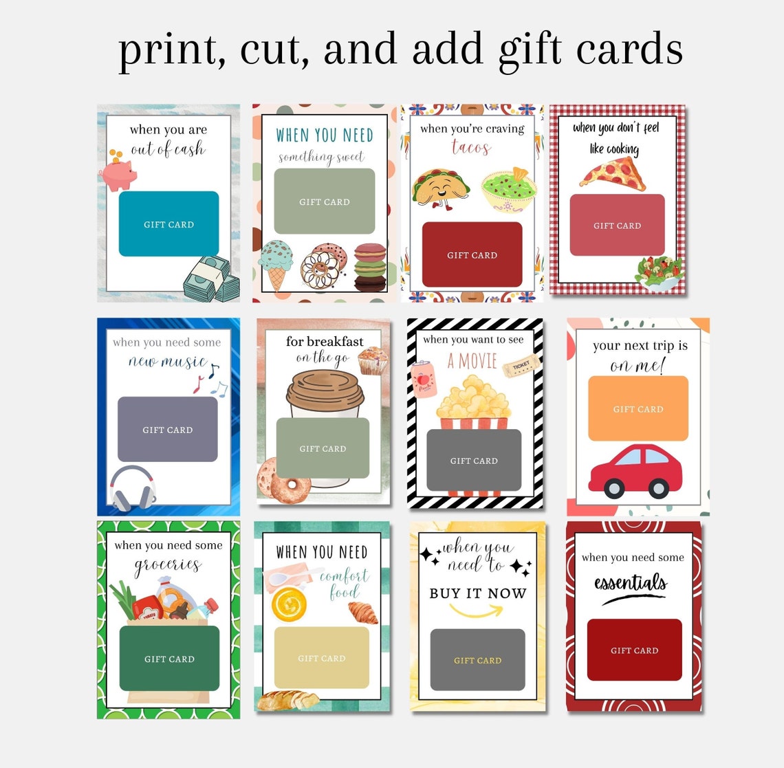 Christmas Gift Card Book, Gift for College Student, Gift Card Book for ...