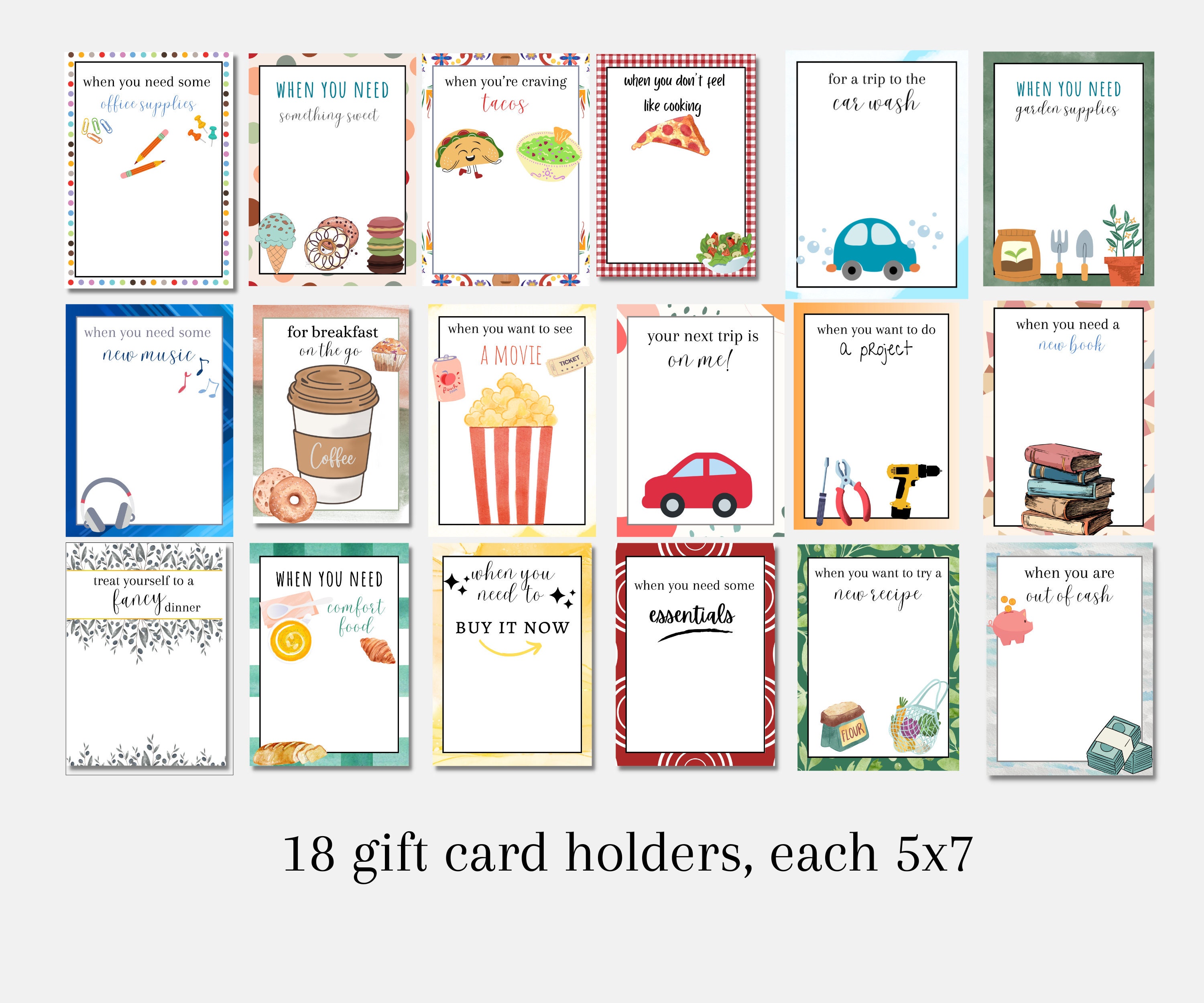 Father's Day Gift Card Book, Printable Gift Card Book, Gift for Husband ...