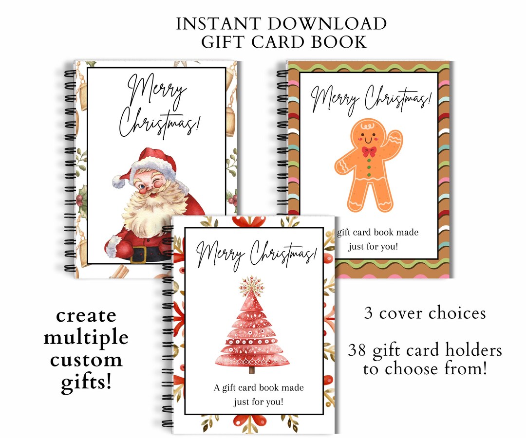 Christmas Gift Card Book, Gift for Teenager, Christmas Money Holder ...