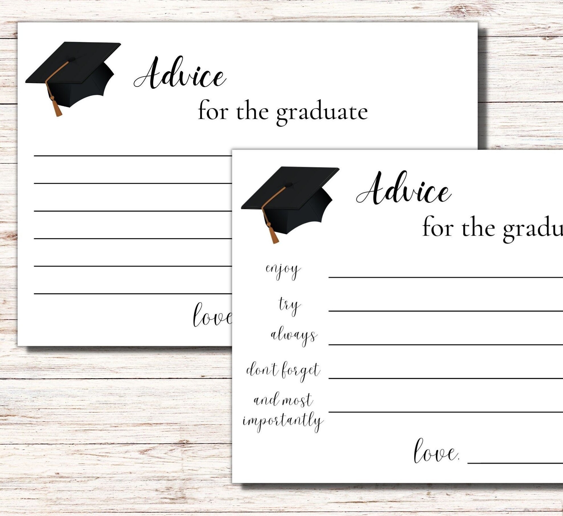 Graduation Advice Cards Printable, Graduation Party Ideas for Him, High ...