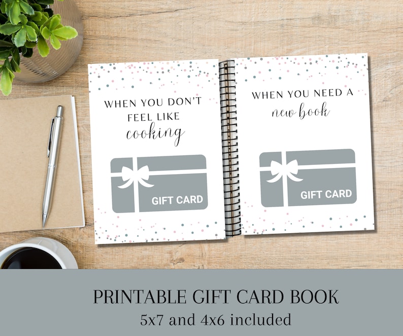 Printable Gift Card Book, Birthday Gift Card Book, Birthday Gift for ...