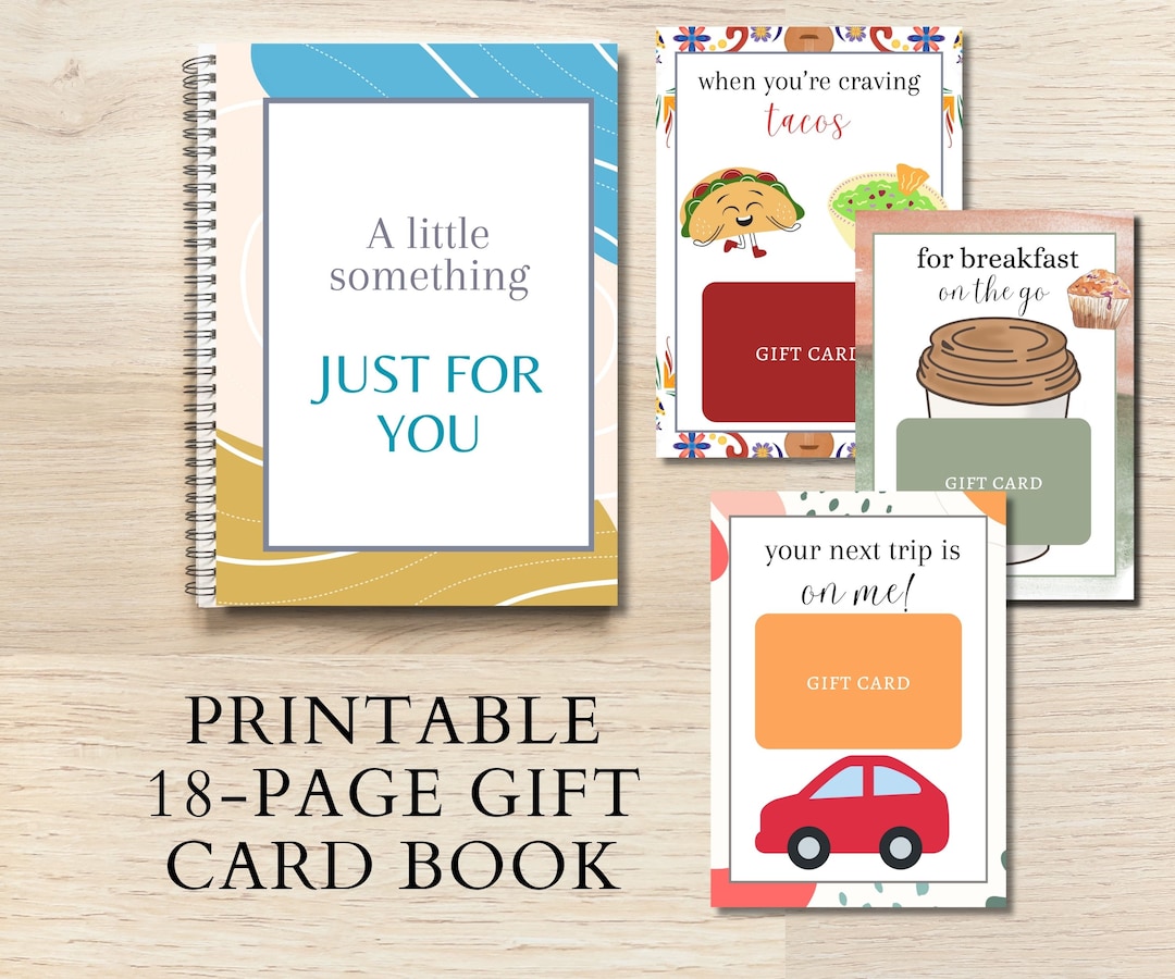 Father's Day Gift Card Book Printable, Birthday Gift for Husband, Gift ...