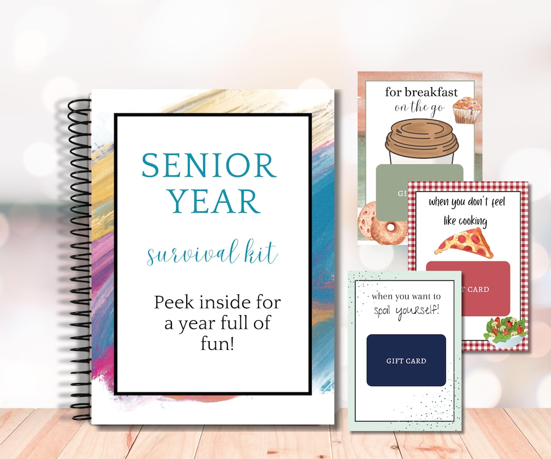 Senior Year Survival Kit, Class of 2027 Gift Card Book, Senior Year ...
