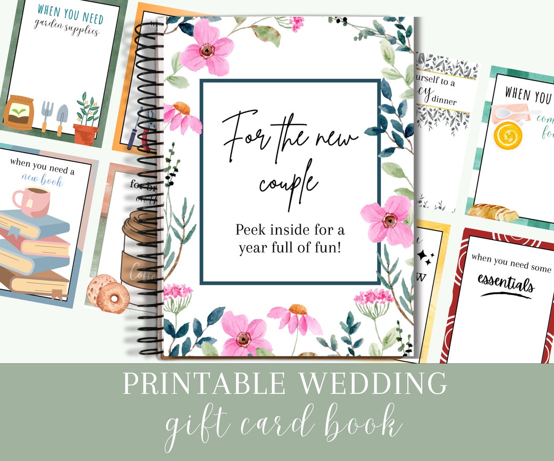 Wedding Gift Card Book, Bridal Shower Gift Card Book, Group Gift for ...