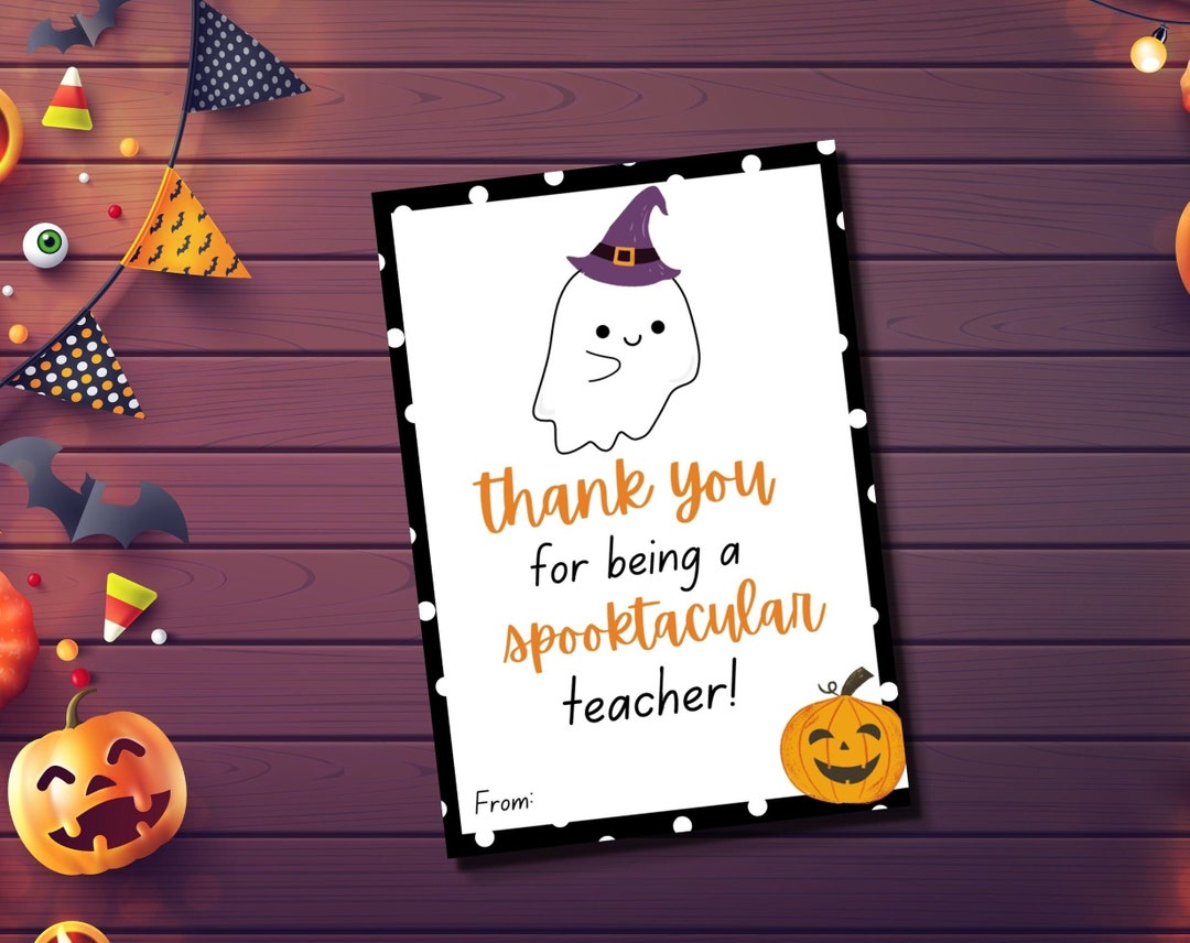 Halloween Gift Tag for Teacher Spooktacular Teacher Teacher - Etsy