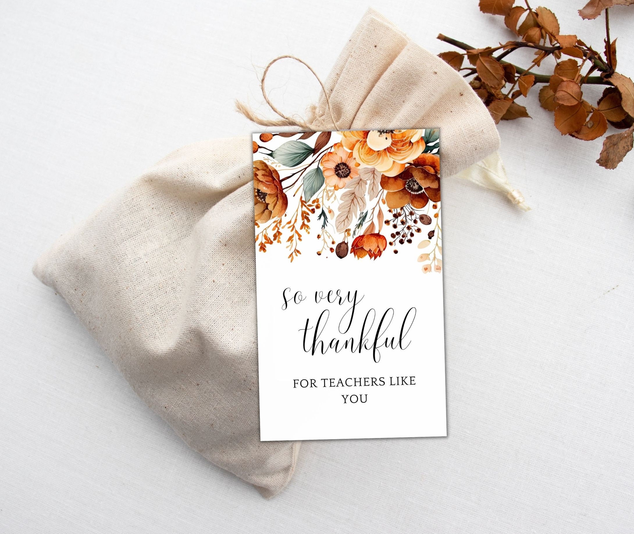 Thanksgiving Cookie Card Teacher Gift Tag Fall Fall Treat - Etsy