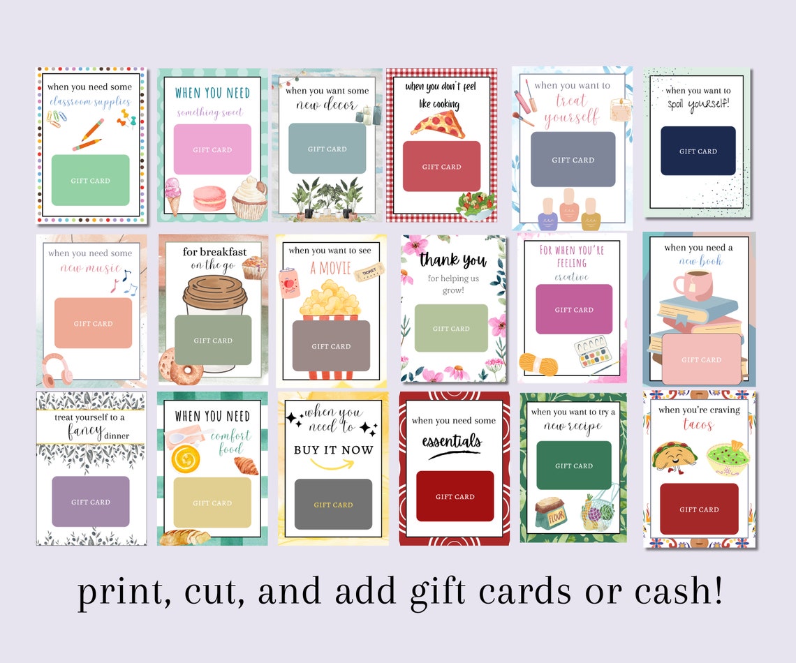 Teacher Gift Card Book, End of Year Gift for Teacher, Teacher ...